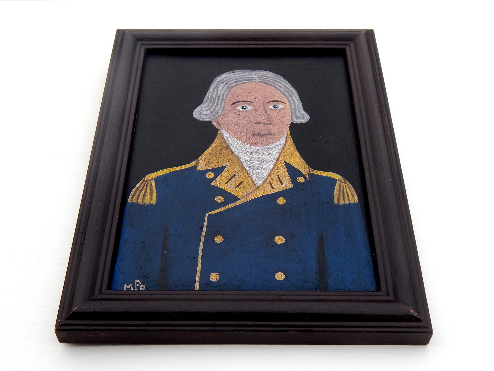 Matt Rix, Naive Style Admiral Portrait of Naval Officer, 2000s, Oil ...