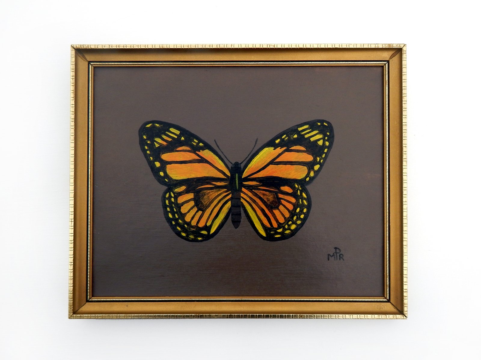 Matt Rix, Naive Style Butterfly Specimen in Orange and Yellow, 2000s ...
