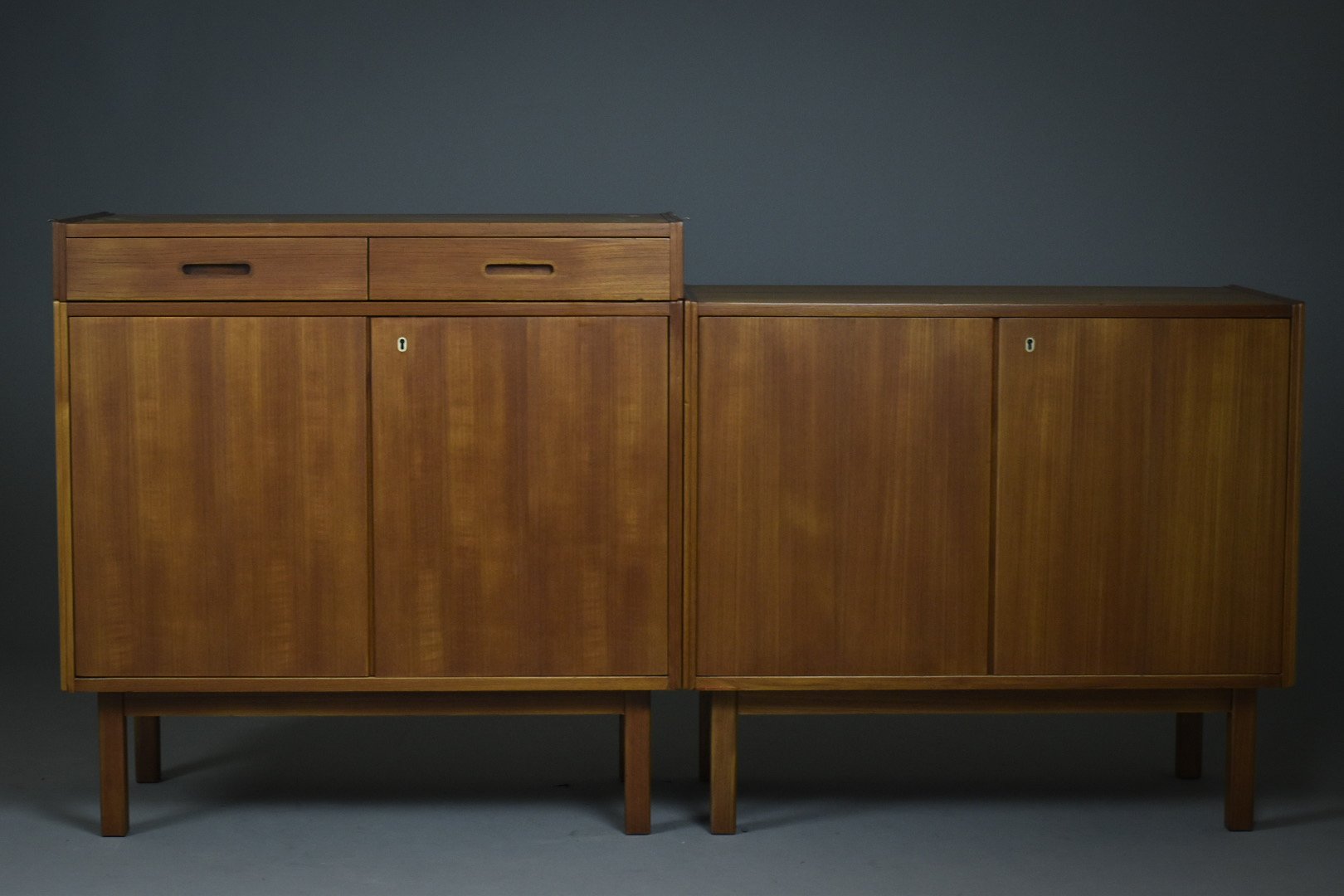 Scandinavian Mid-Century Modern Modular Teak Sideboards with Cabinet ...