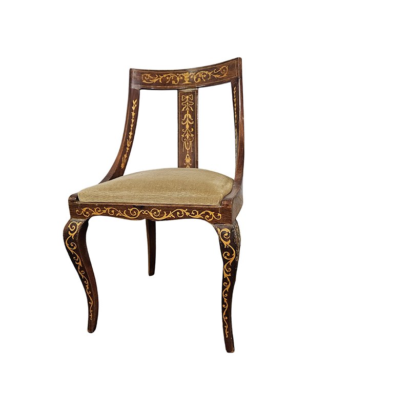 Inlaid Chairs, 1940s, Set of 6 for sale at Pamono