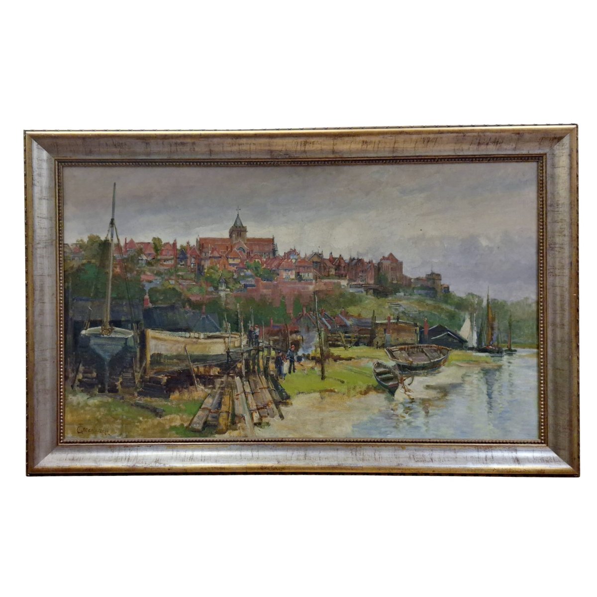 Thomas Greenhalgh, Large Landscape, 1890s, Oil on Canvas, Framed for ...
