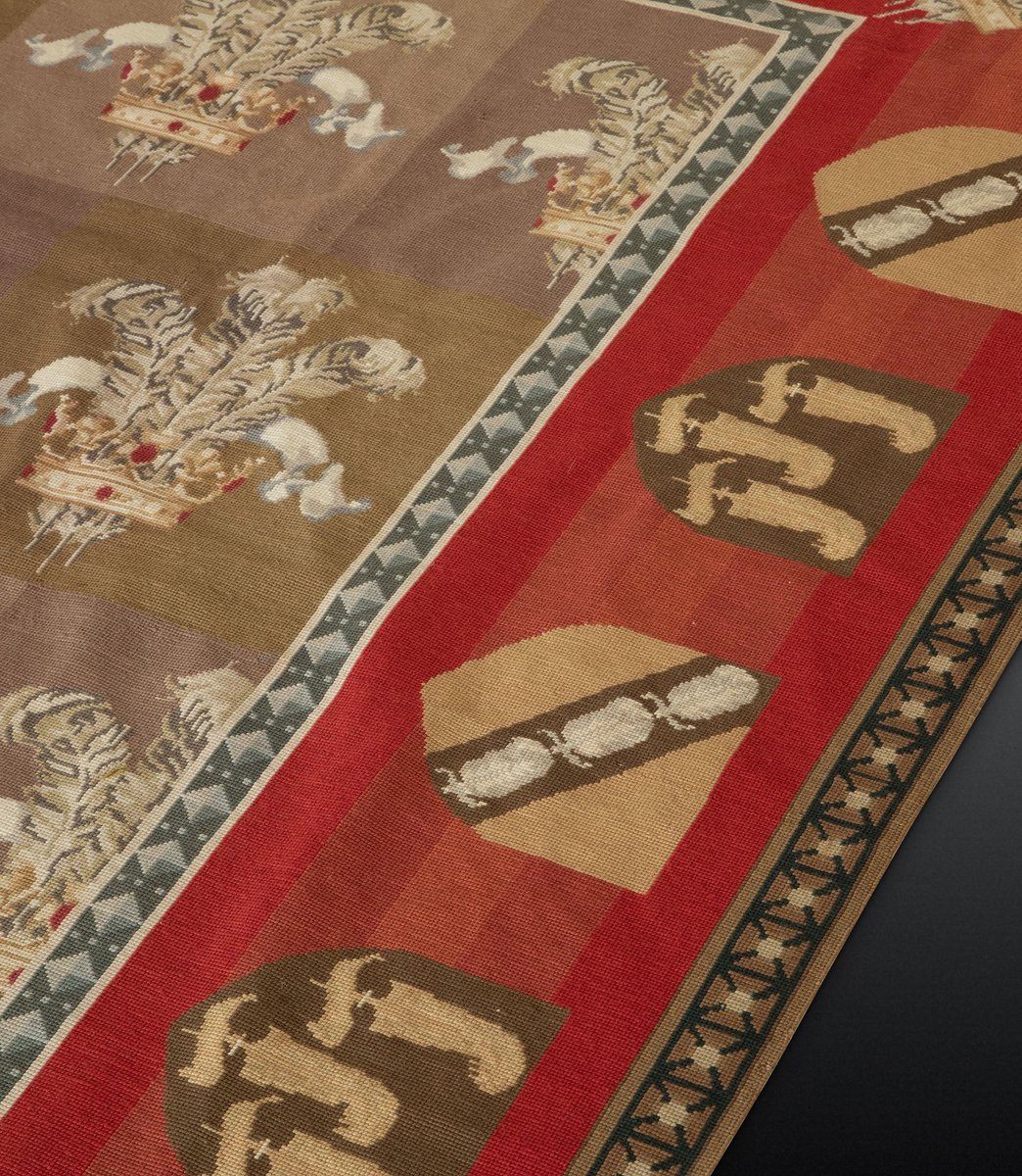 Large Antique English Needlepoint Rug, 1870 for sale at Pamono
