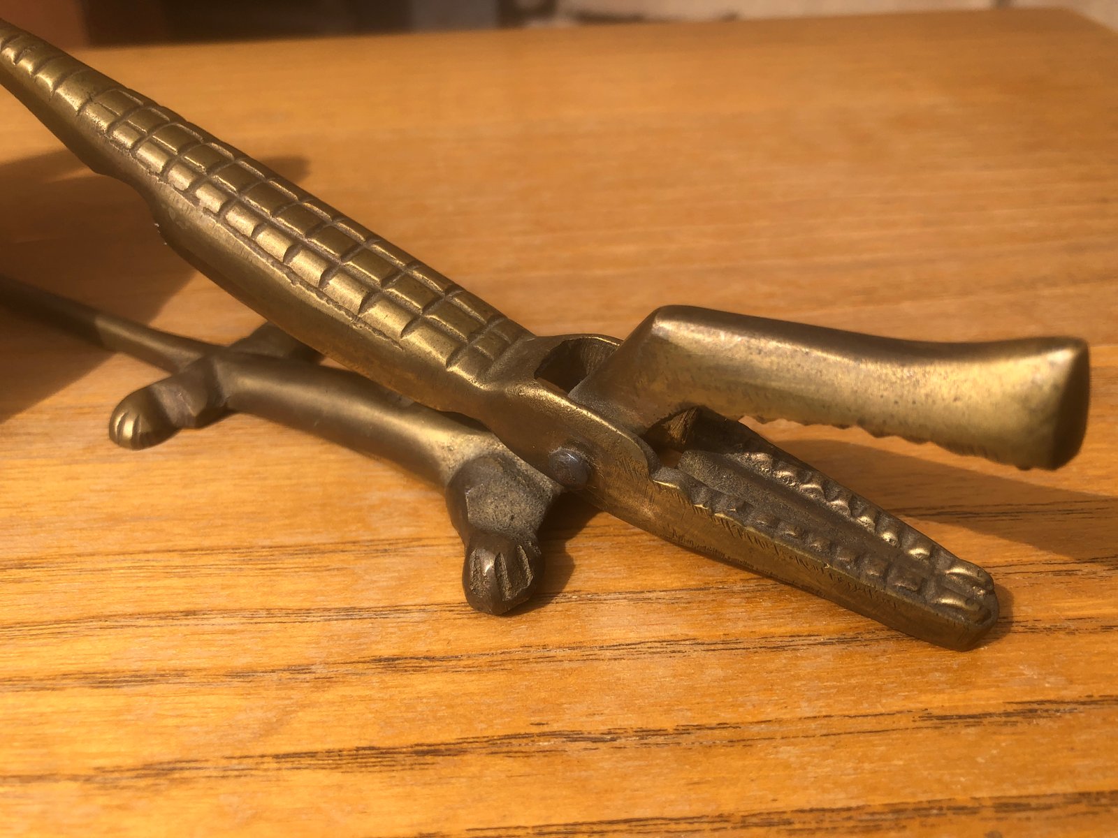 Crocodile Nutcracker in Brass by Walter Bosse, 1950s for sale at Pamono