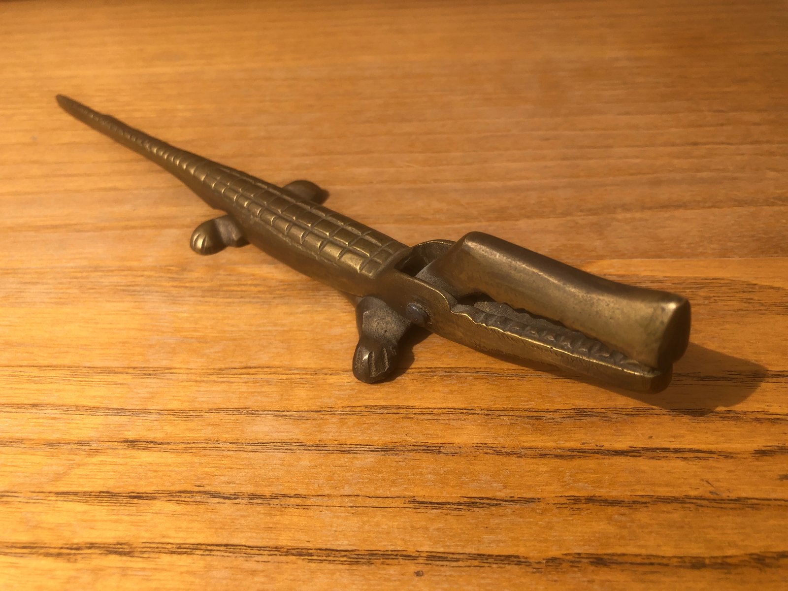 Crocodile Nutcracker in Brass by Walter Bosse, 1950s for sale at Pamono