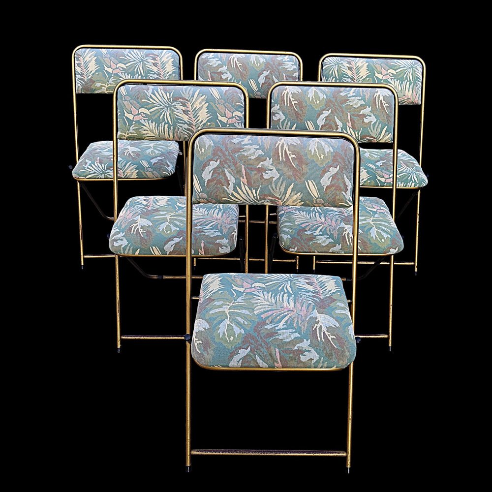 Folding Chairs from Lafuma, 1960s, Set of 6 for sale at Pamono