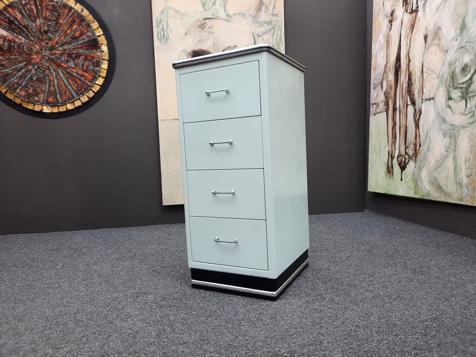 Metal Dentist Filing Cabinet by Baisch, 1950s for sale at Pamono