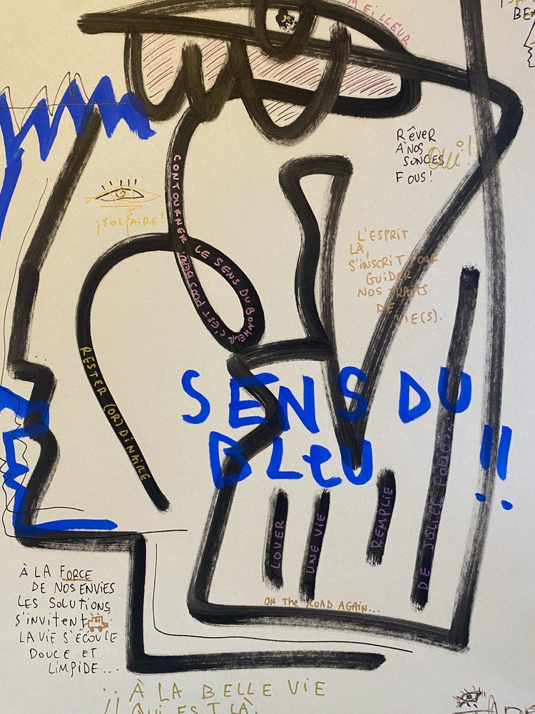 Jazzu, The Meaning of Blue, Life Is Beautiful, Acrylic on Paper, 2025 ...