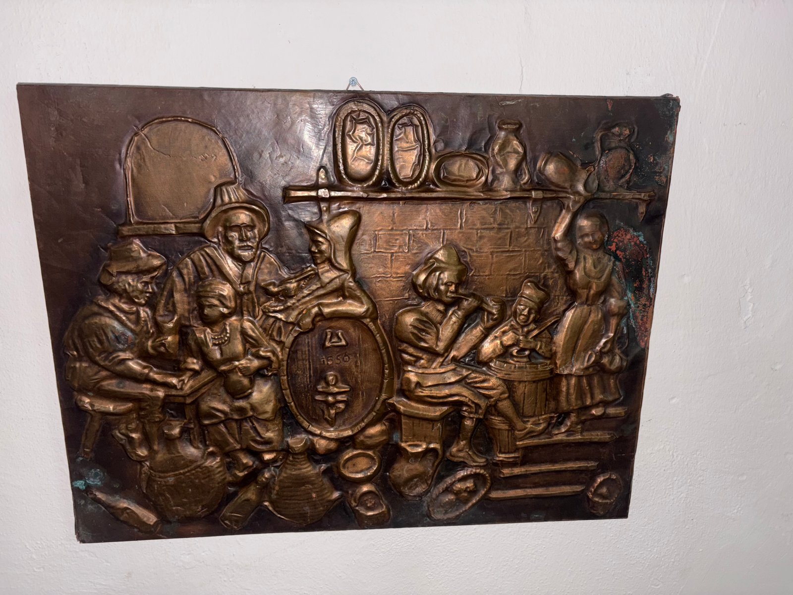 Decorative Copper Panel, 1950s for sale at Pamono