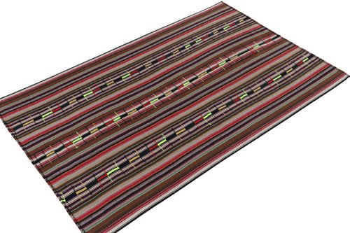 Vintage Chaput Kilim Rug in Red and Brown, 1950s for sale at Pamono