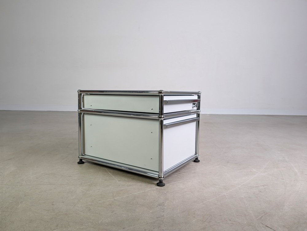 Small White Fritz Office Cabinet from USM Haller for sale at Pamono