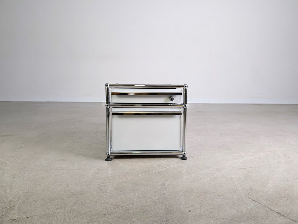 Small White Fritz Office Cabinet from USM Haller for sale at Pamono