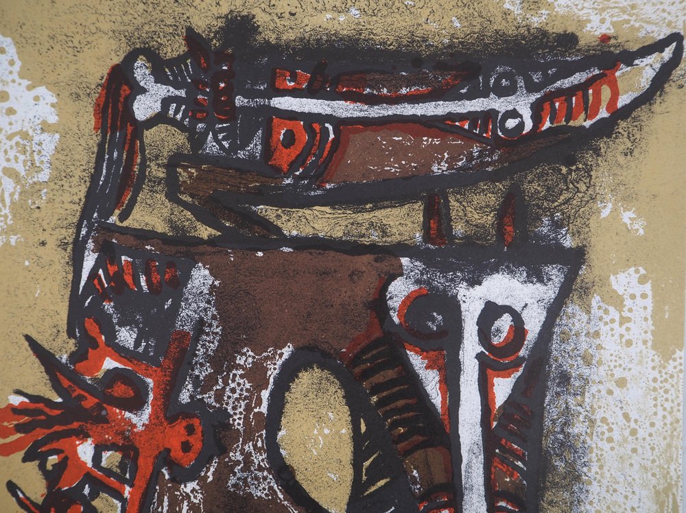 Wifredo Lam, Double Character, 1979, Original Lithograph for sale at Pamono