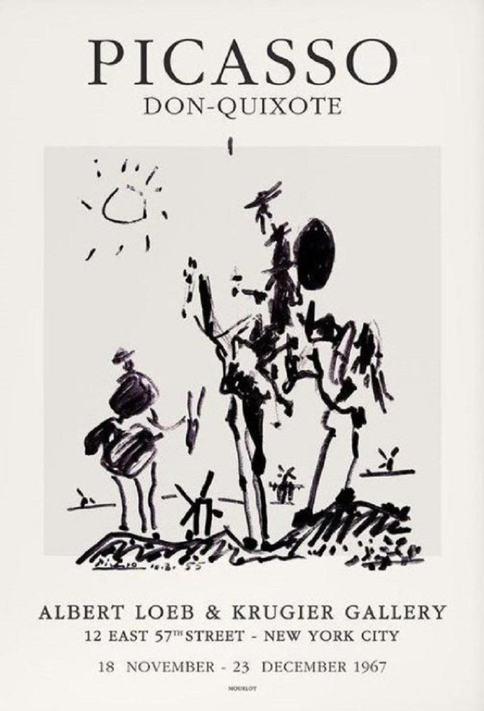 Don Quixote Screenprint Exhibition Poster after Picasso for sale at Pamono