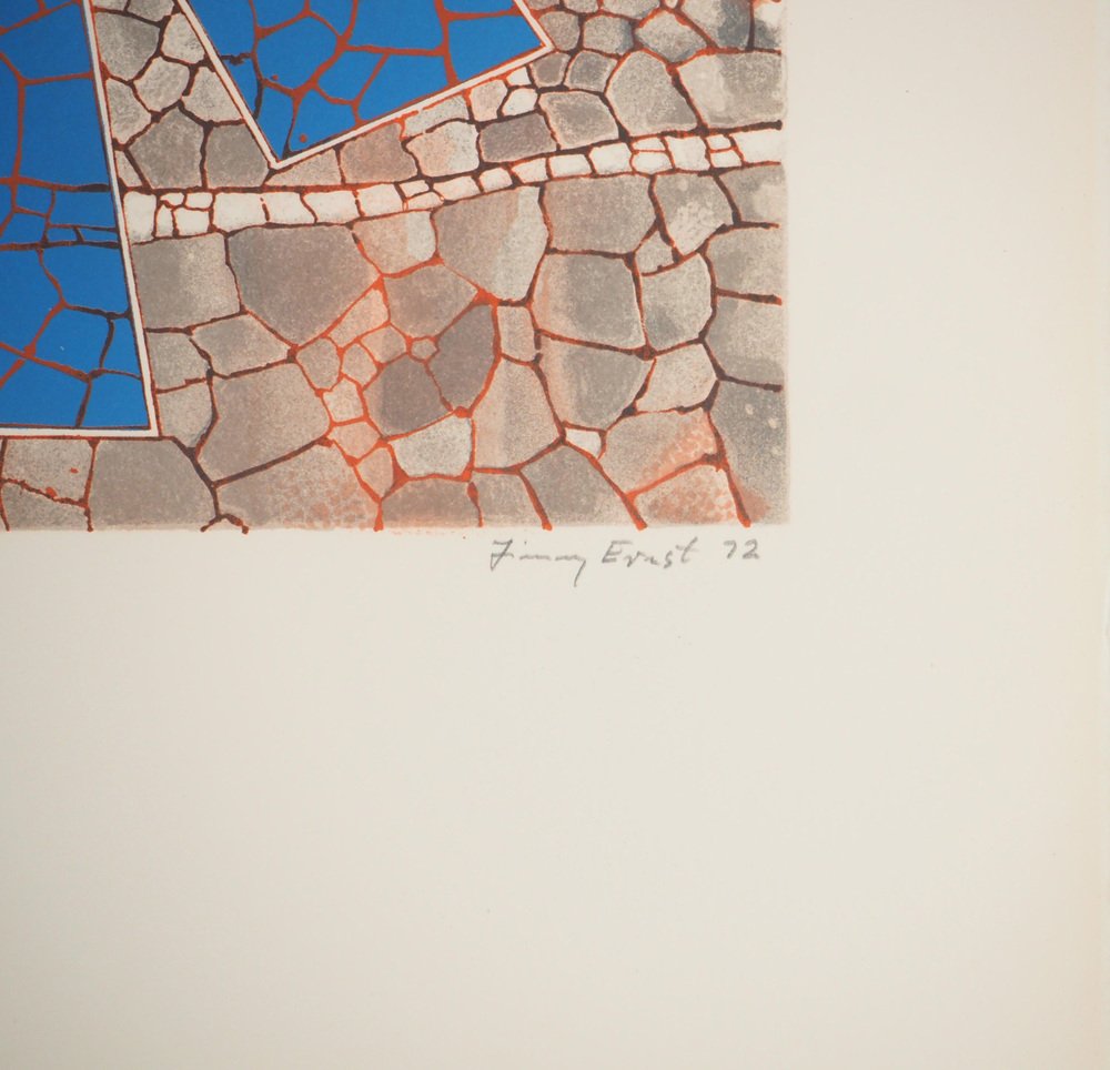 Jimmy Ernst, Geometric Totem, Original Signed Lithograph for sale at Pamono