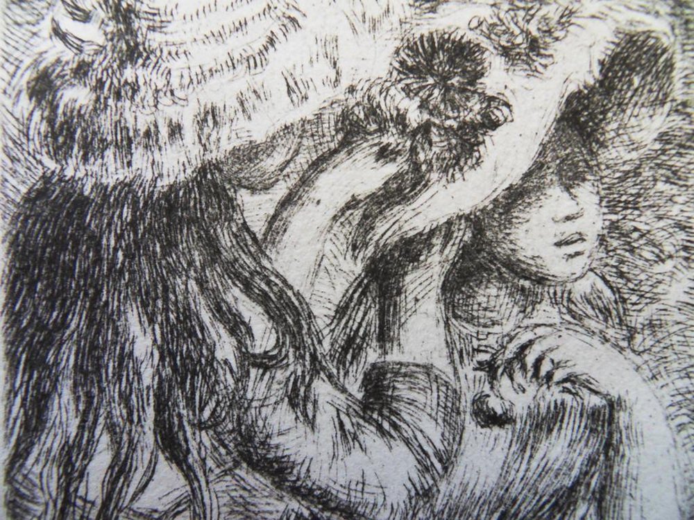 Pierre-Auguste Renoir, The Pinned Hat, Signed Etching for sale at Pamono