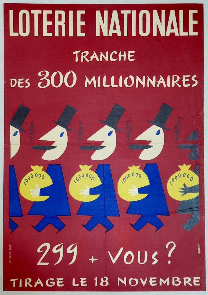 Grove, National Lottery, Original Poster, 1950 for sale at Pamono
