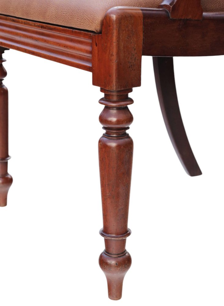 Antique Mahogany Scroll-Arm Elbow Carver Chair, 19th Century for sale ...