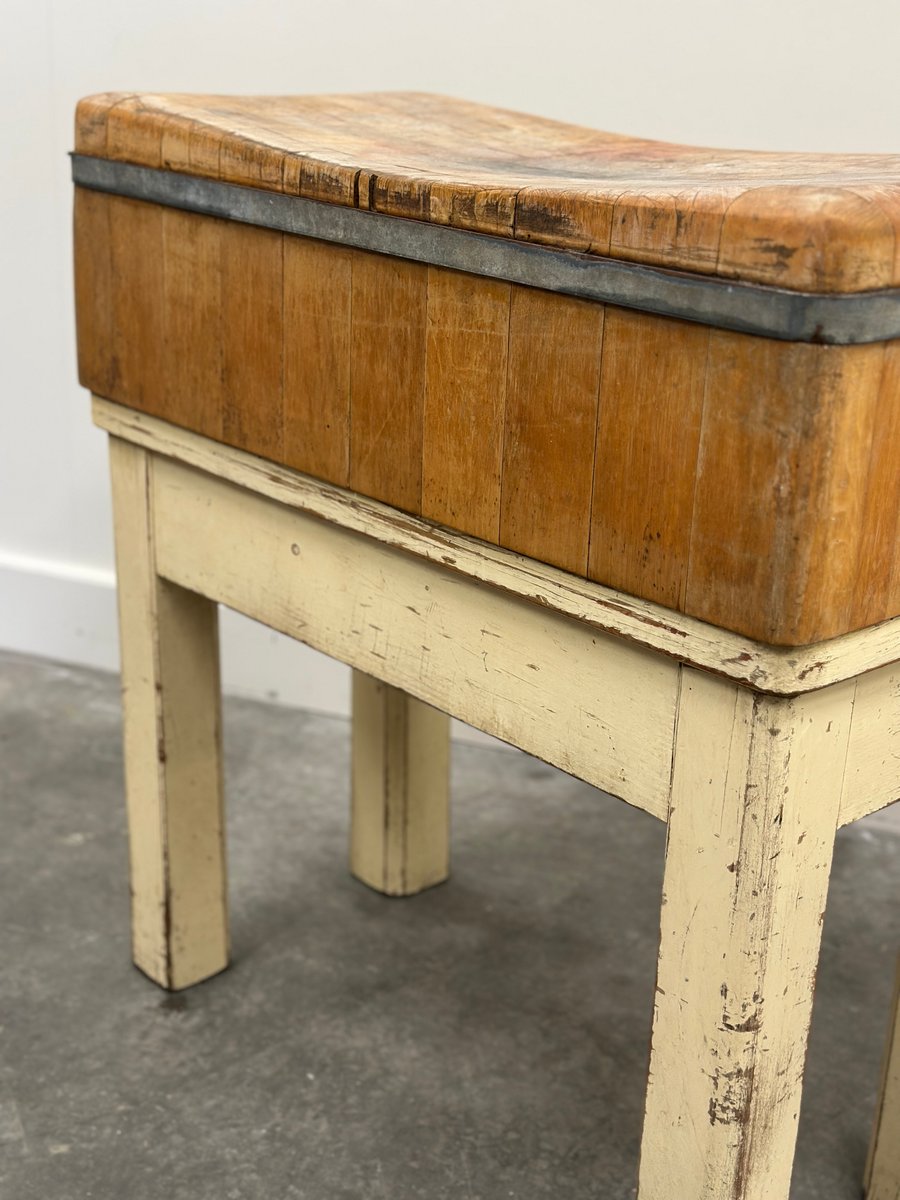 French Butcher Block in Beech for sale at Pamono