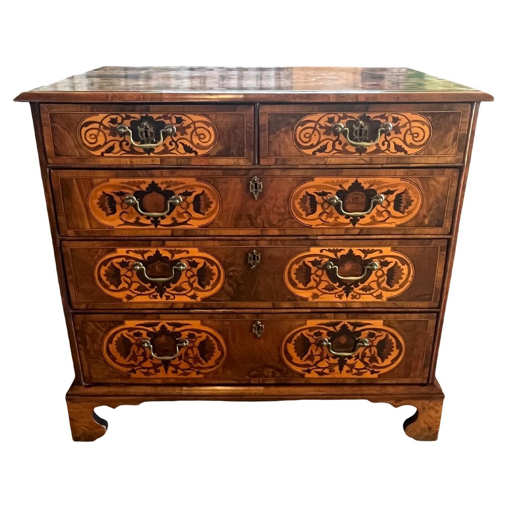 Commode William and Mary en Noyer Marqueté, 17ème Siècle en vente sur ...