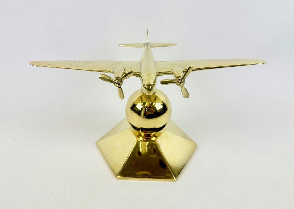 Brass Mosquito Desk Plane Model from de Havilland, 1940s for sale at Pamono