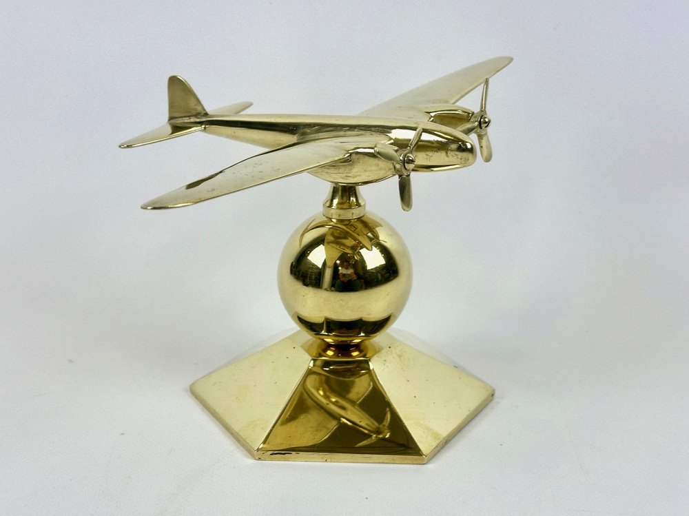 Brass Mosquito Desk Plane Model from de Havilland, 1940s for sale at Pamono