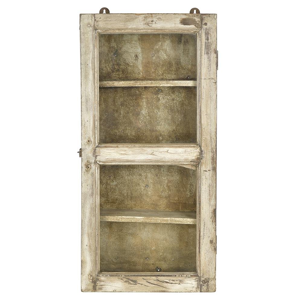 Small Wall Display Case in Patinated Wood for sale at Pamono