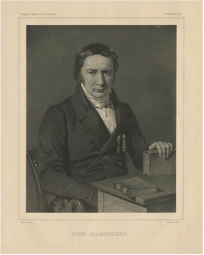 After Durupt, Icelandic Portrait of Finnur Magnussen, Scholar of Norse ...