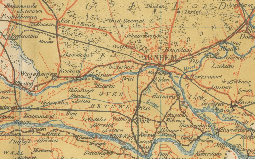 Antique Dutch Map of Gelderland, 1914 for sale at Pamono