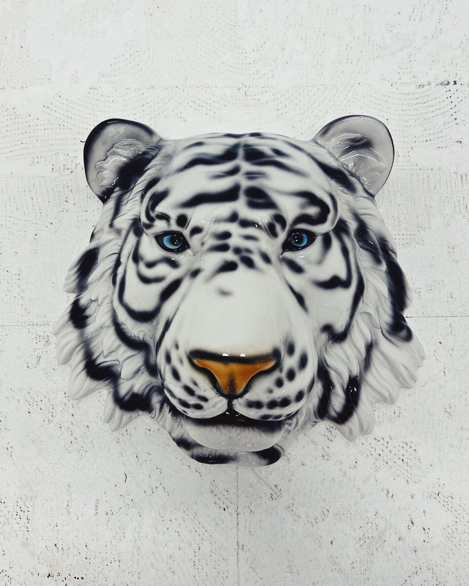 Wall Mask White Tiger by Ceramiche Boxer for sale at Pamono
