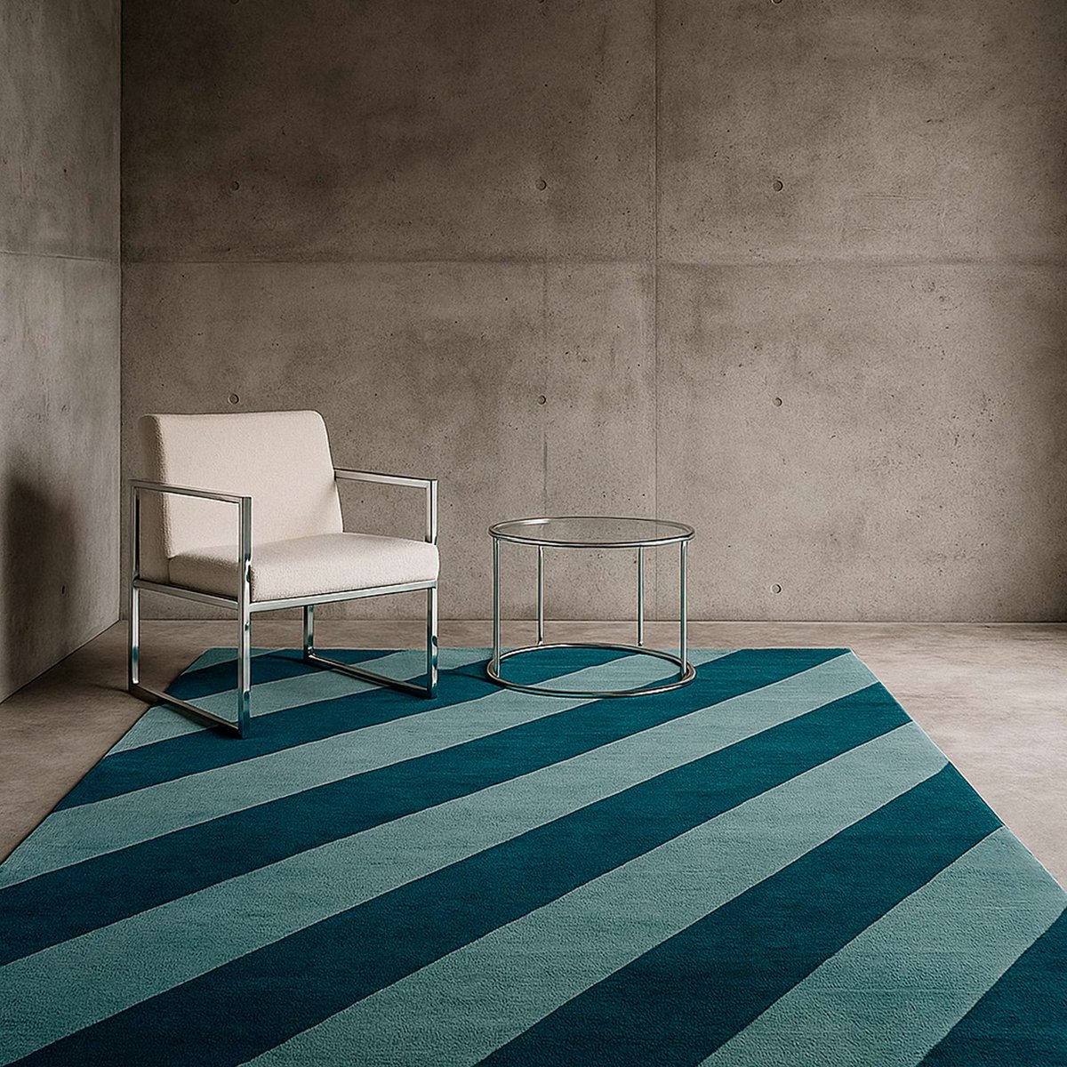 Sky Blue Rug by Tapis Studio for Hommés Studio for sale at Pamono
