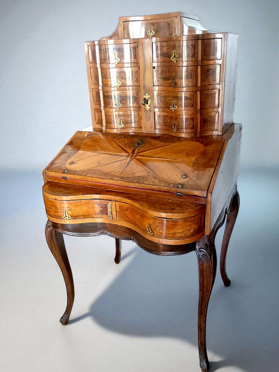 Antique Southern German Borock Secretaire, 1750 for sale at Pamono