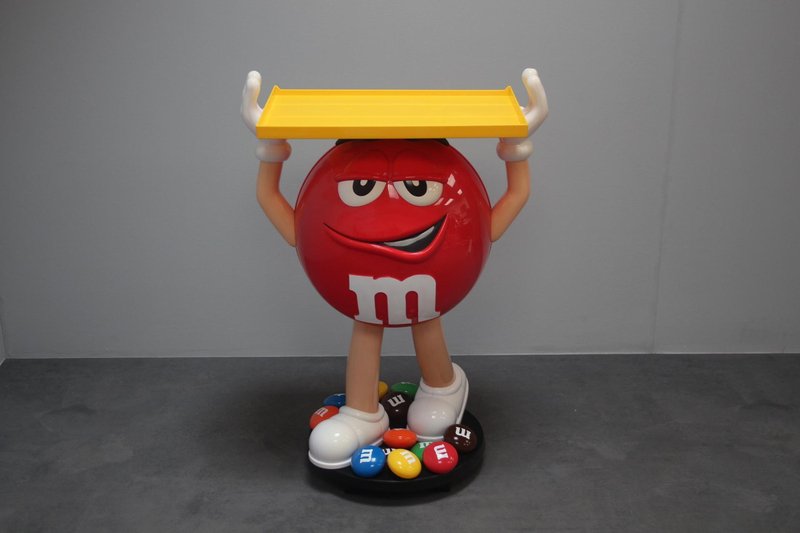 Plastic M&M Candy Company Mascot in Stand, 1990s for sale at Pamono