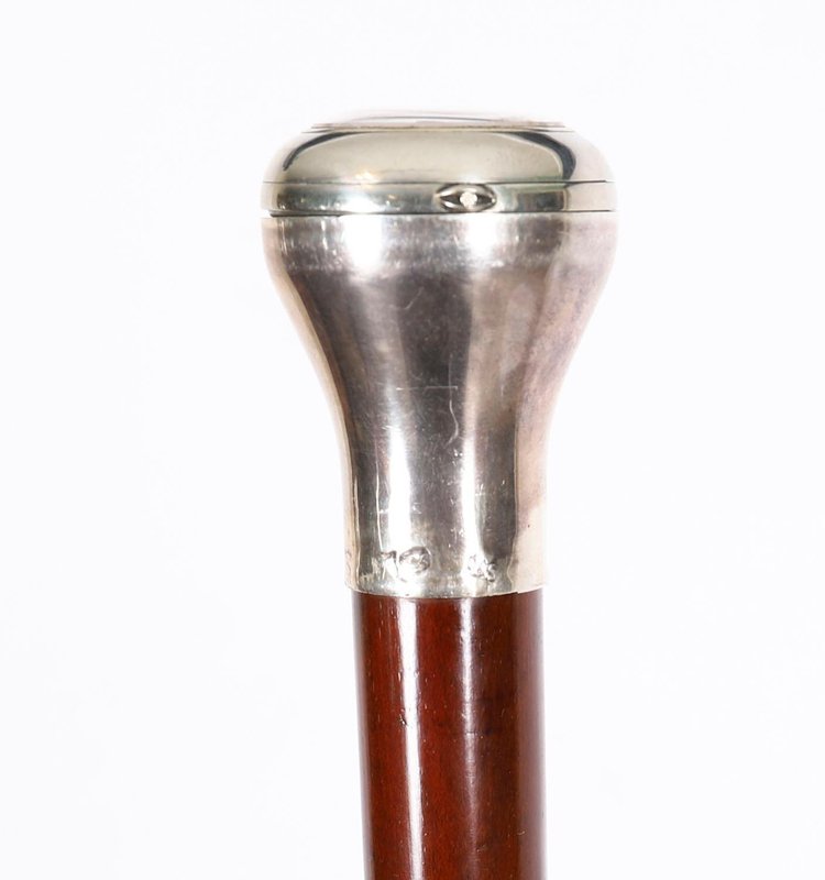 Antique Silver and Snakewood Watch Opera Cane, 1800s for sale at Pamono