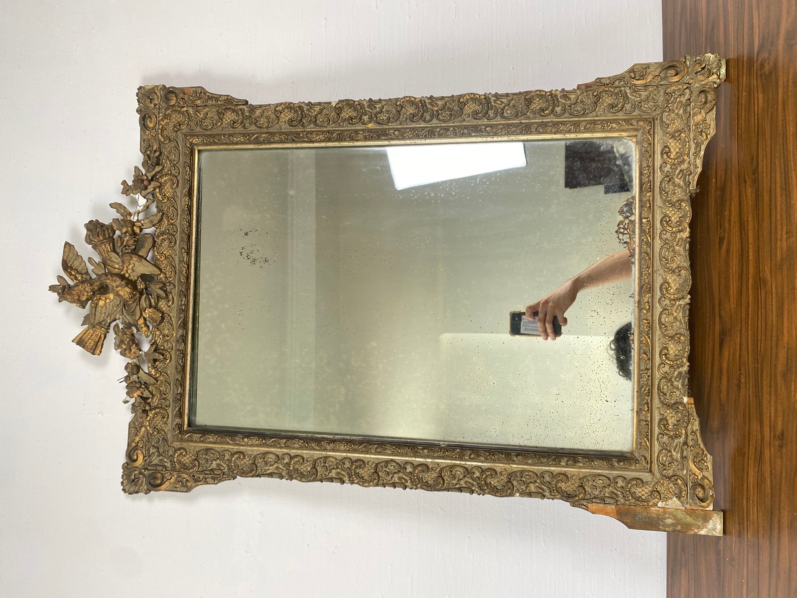 Napoleon III Mirror in Wood and Stucco Gilded with Gold Leaf, 1800s for ...