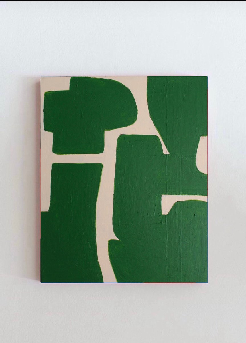 Bodasca, Organic Green Abstract Composition, 2025, Acrylic on Canvas ...