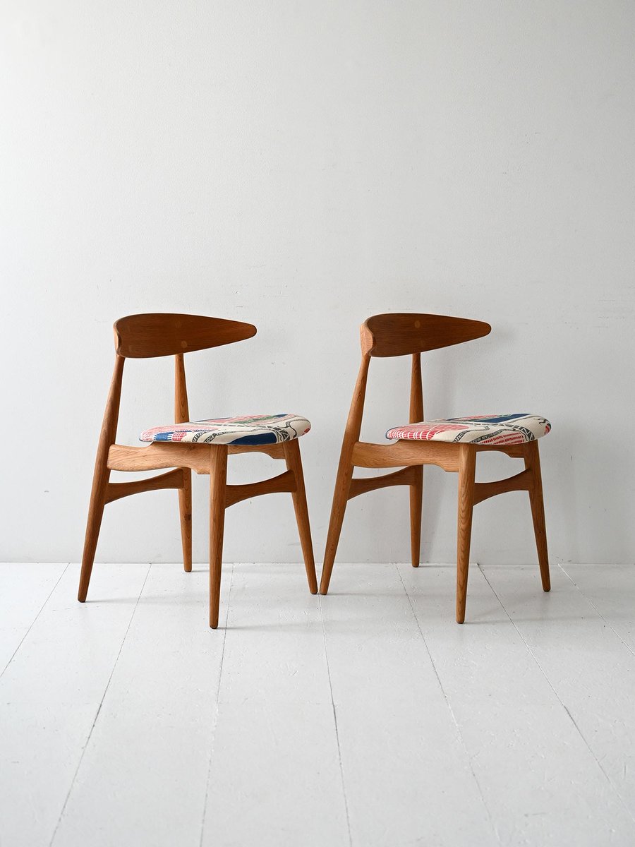 Set of CH33 Chairs by Hans J. Wegner for Carl Hansen & Søn, 1950s for ...