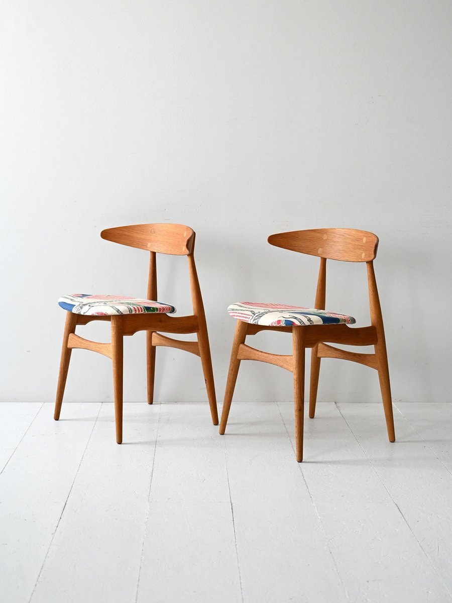 Set of CH33 Chairs by Hans J. Wegner for Carl Hansen & Søn, 1950s for ...