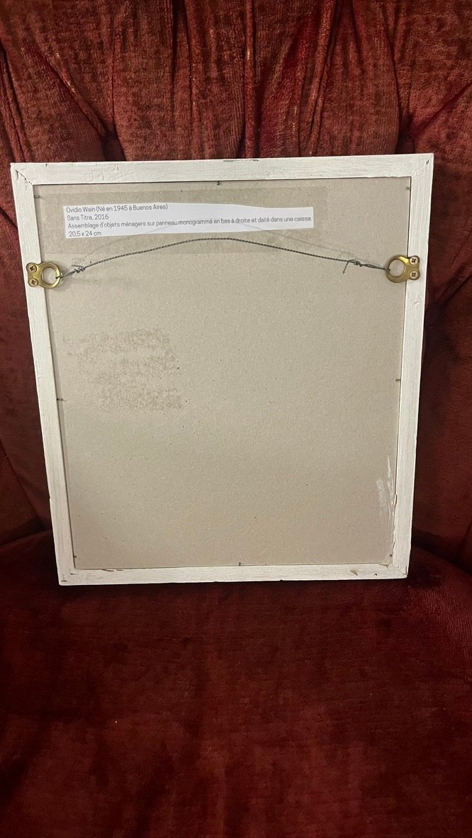 Ovidio Wain, Composizione, anni '60, Tecnica mista su tavola, con ...