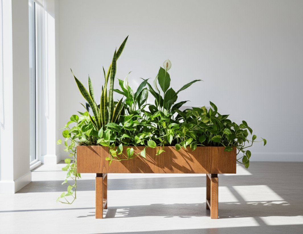 Oak Planter with Zinc Liner, Denmark, 1960s for sale at Pamono