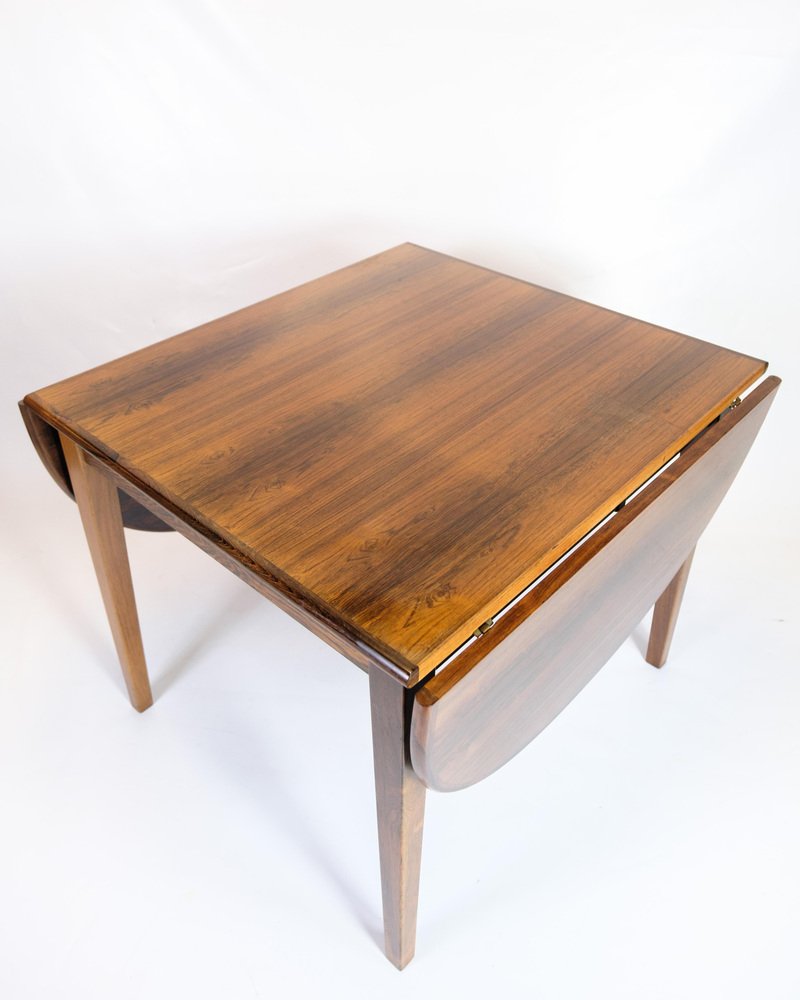 Danish Dining Table with Flaps in Rosewood, 1960s for sale at Pamono