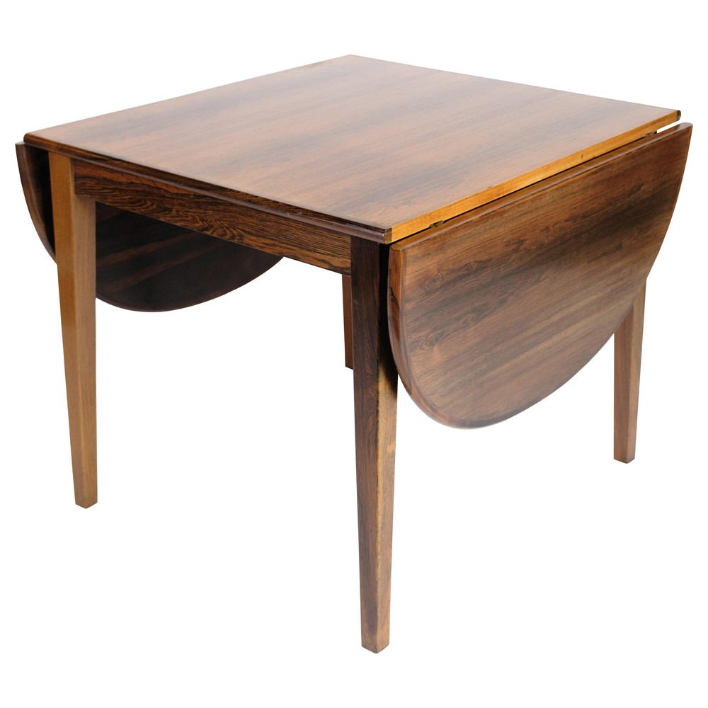Danish Dining Table with Flaps in Rosewood, 1960s for sale at Pamono