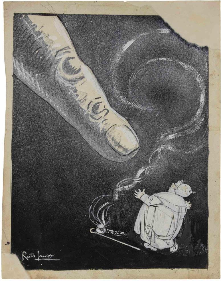 Gabriele Galantara, The Punishment, Mixed Media Drawing, 1909 for sale ...