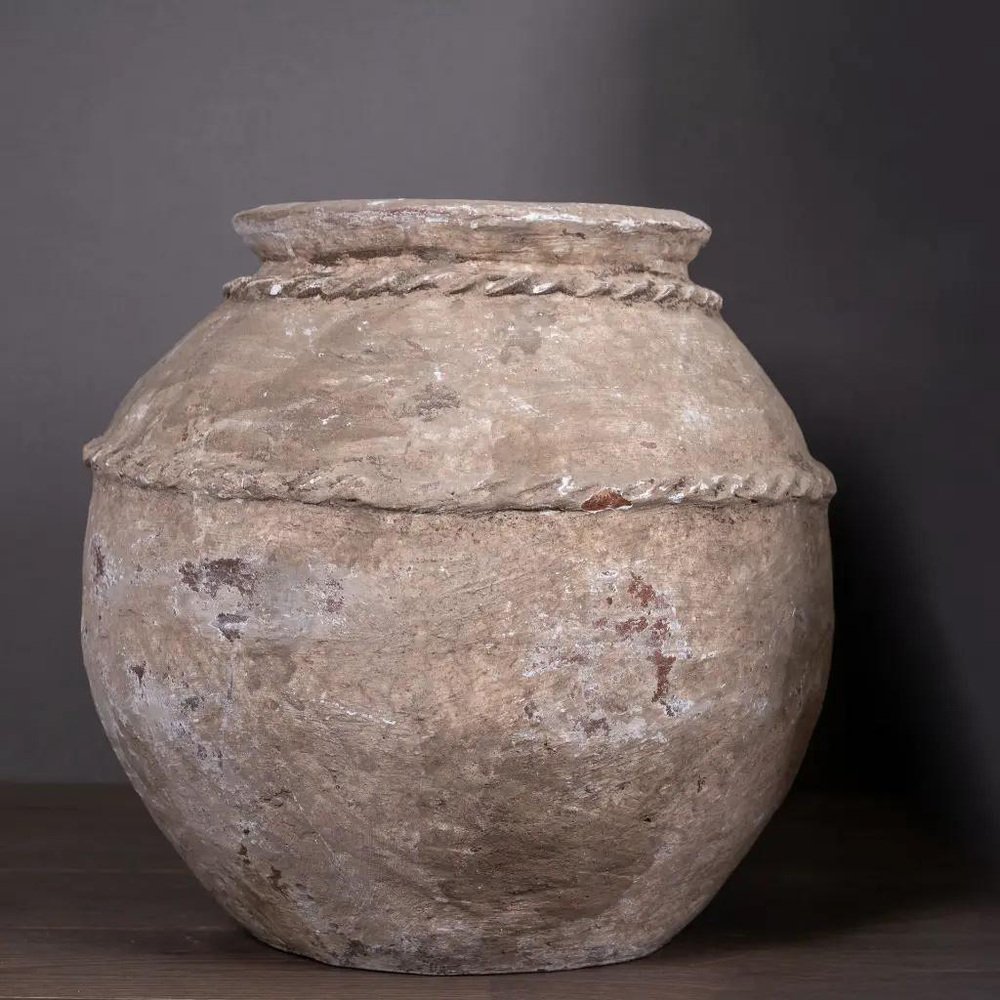 20th Century Rustic Beige Patina Terracotta Water Jars, Set of 4 for ...