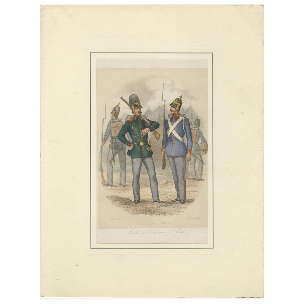 Gramignani, Military Costumes of Baden Fusilier, Sharpshooter ...