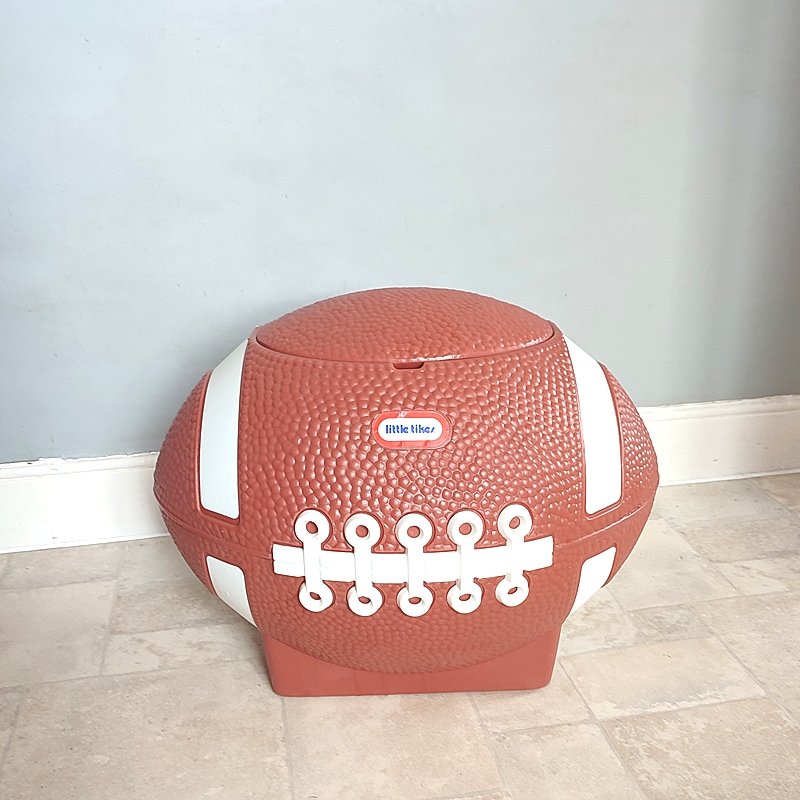Large Football Toy Storage Box in Plastic from Little Tikes, 1970s for ...