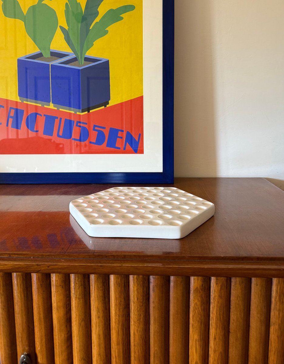 Space Age White Ceramic Plate by Ennio Lucini for Gabbianelli, Italy ...