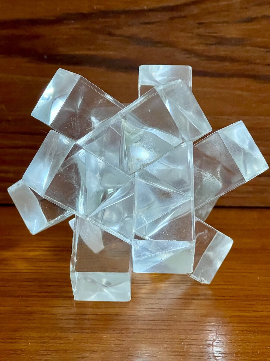 Vintage Acrylic Glass Diamond Puzzle from Max Sauze Studio, 1970s, Set ...