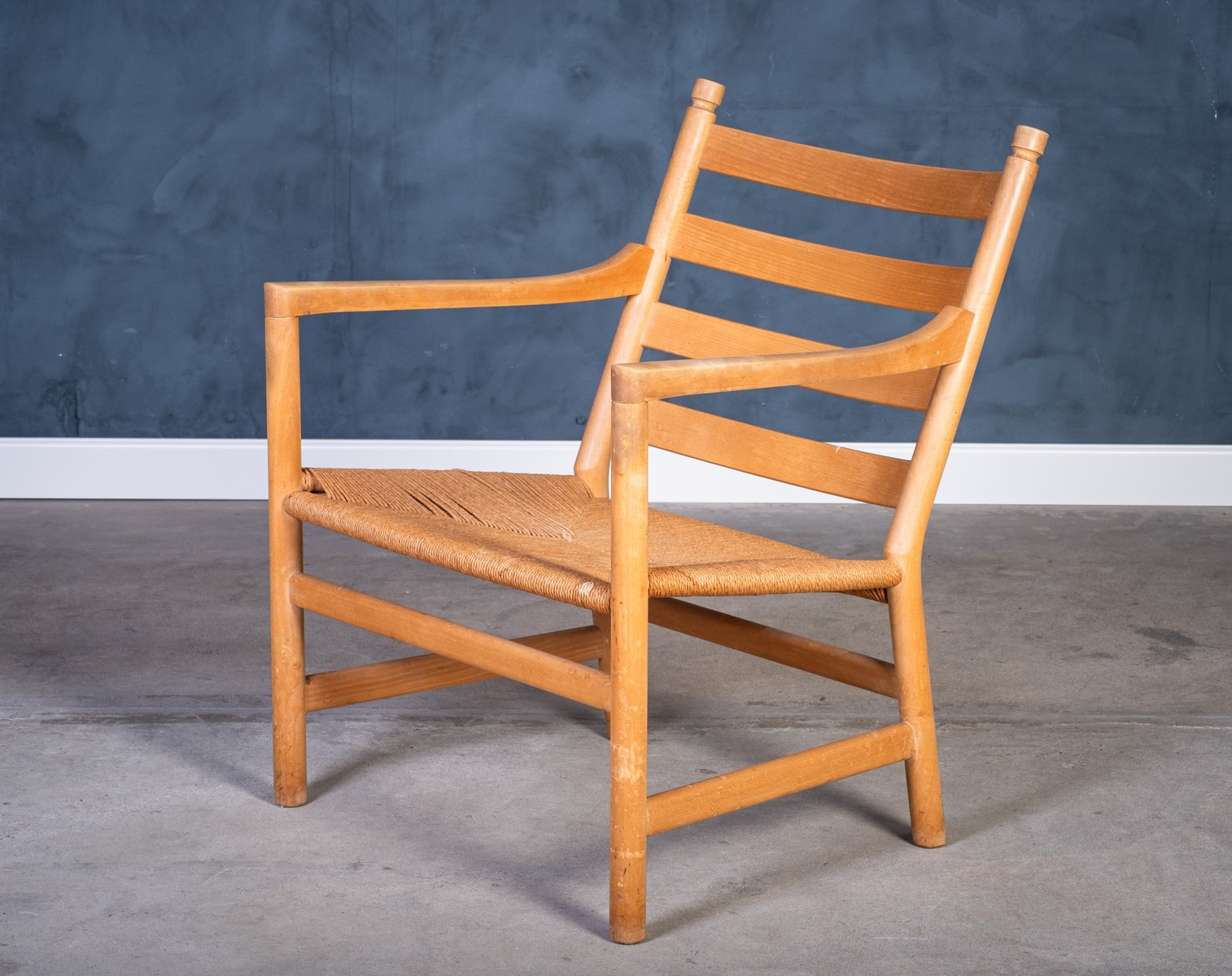 CH44 Lounge Chair in Beech and Natural Paper Cord by Hans J. Wegner for ...