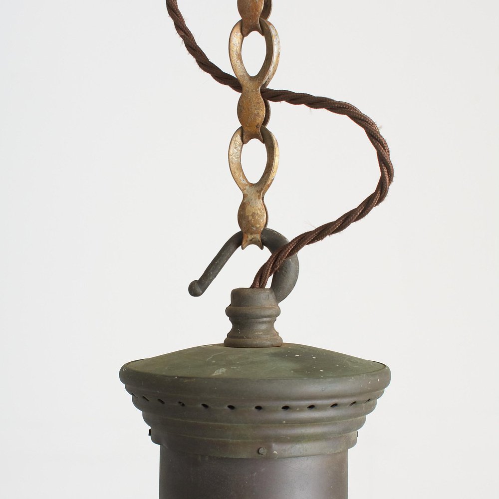 Antique Opaline Glass Church Pendant Light from Maxlume, 1940s for sale ...