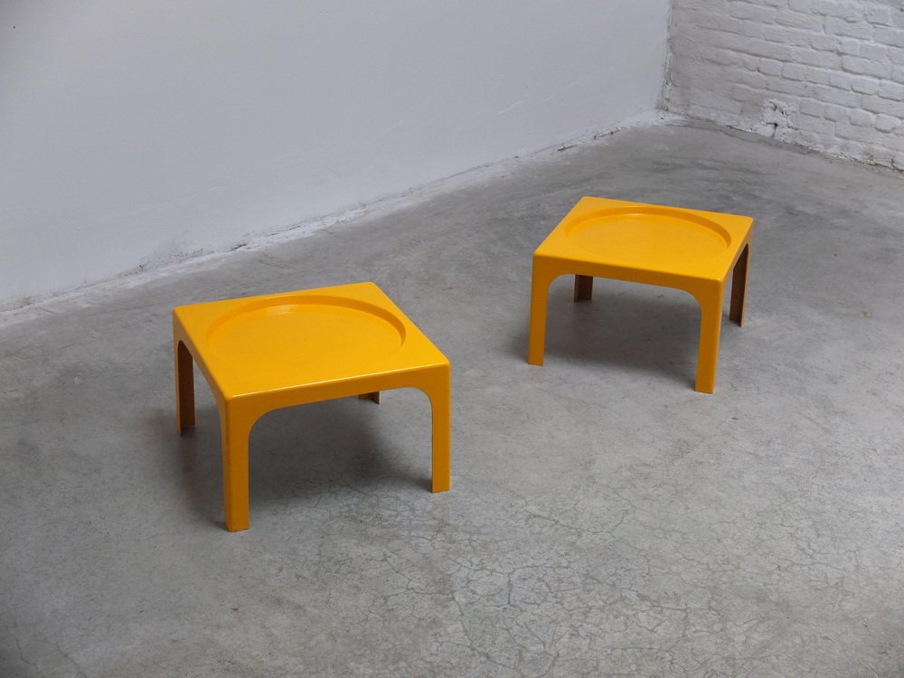 Fiberglass Side Tables by Marc Berthier for Prisunic, 1970s, Set of 2 ...